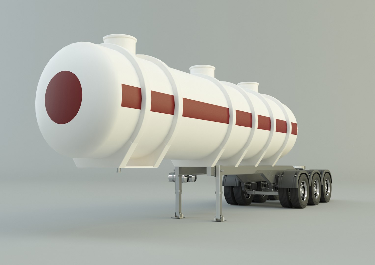 3D Model Fuel Tank Truck Trailer - TurboSquid 2062502