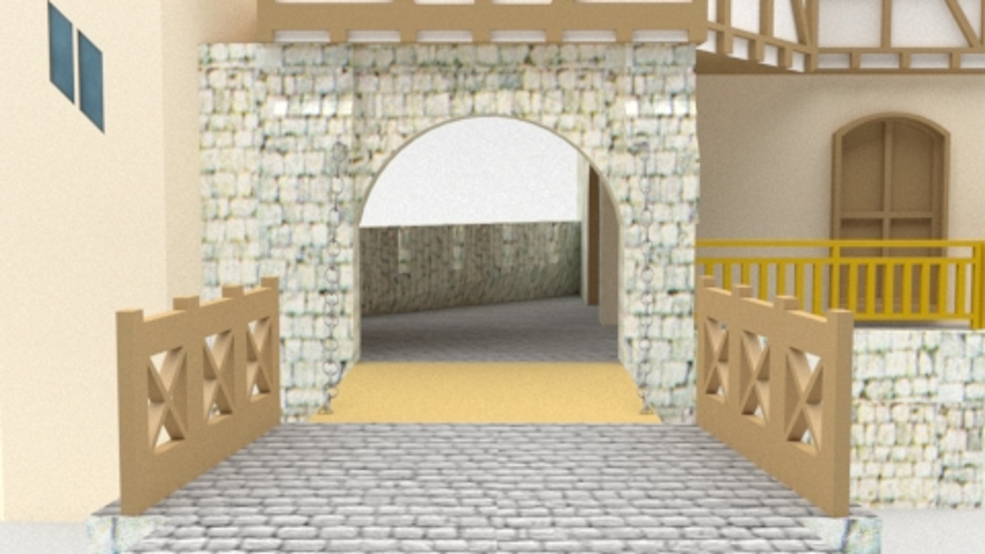 3D Model Castle Entrace - TurboSquid 1453165