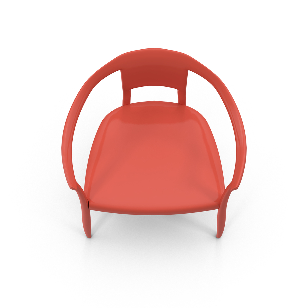 red chair 3d model