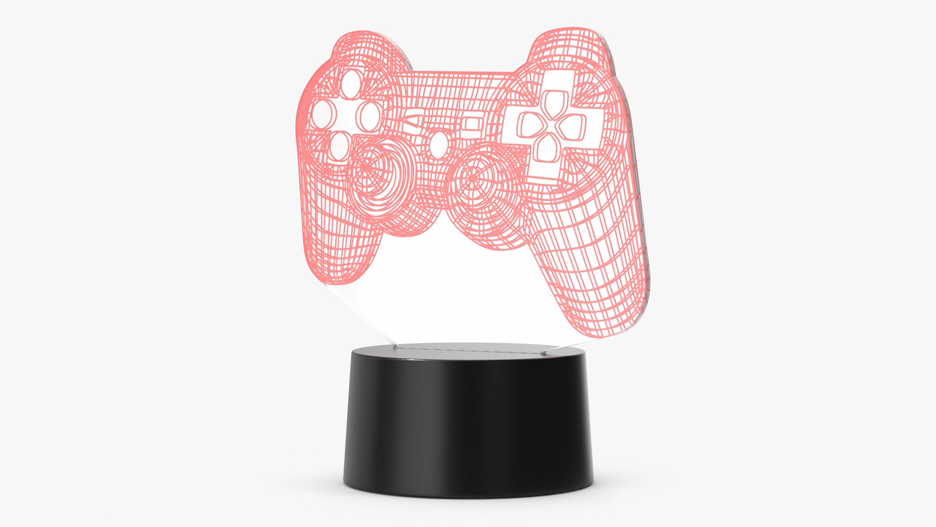 3D Illusion Lamp Gamepad Red - TurboSquid 2092435