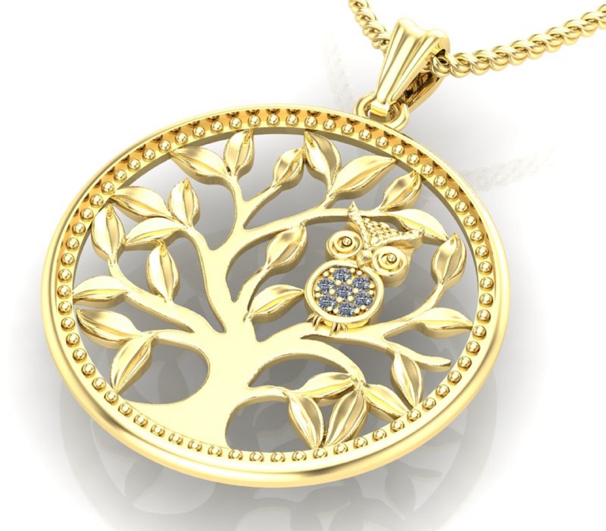 Pendant Tree Of Life With Owl 3D Model - TurboSquid 1763230