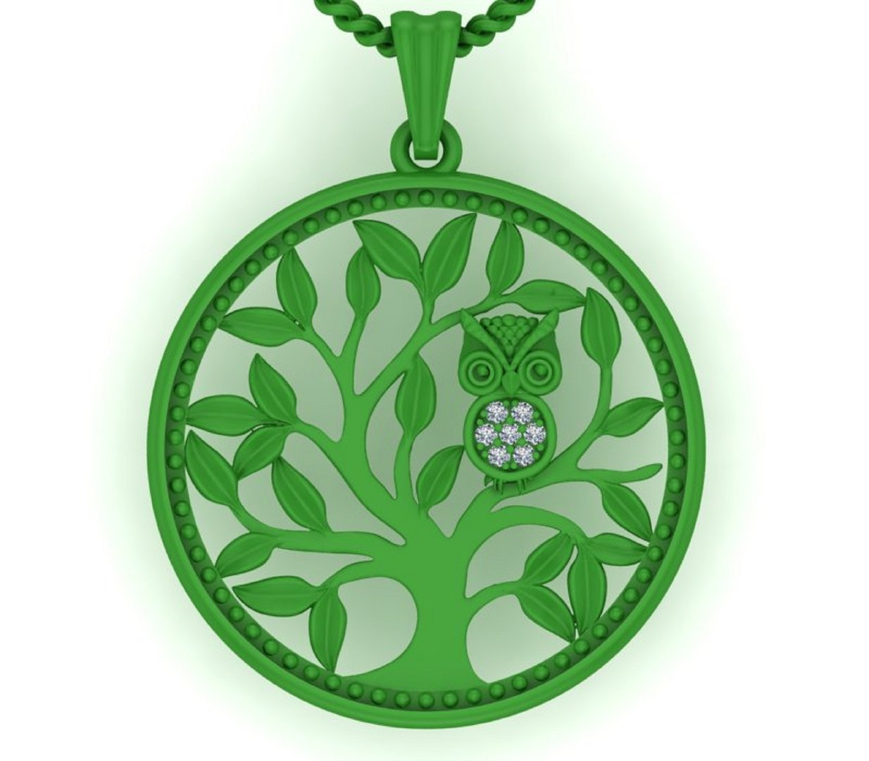 Pendant Tree Of Life With Owl 3D Model - TurboSquid 1763230