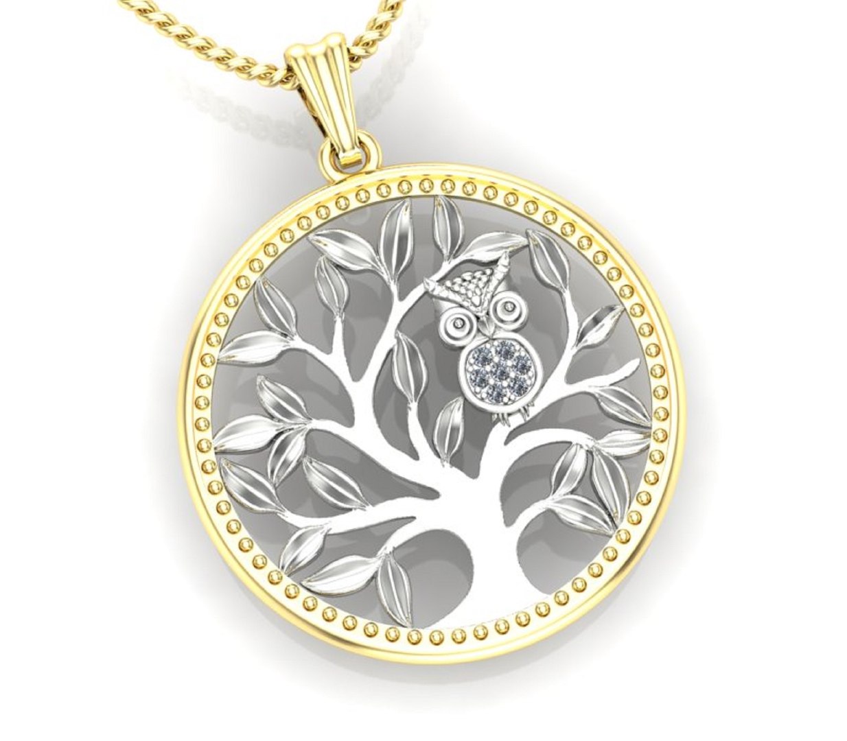 Pendant Tree Of Life With Owl 3D Model - TurboSquid 1763230