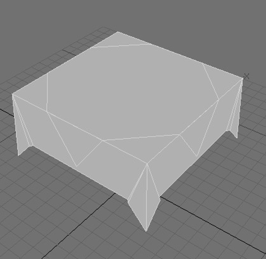 Tablecloth Cloth Table 3d Model