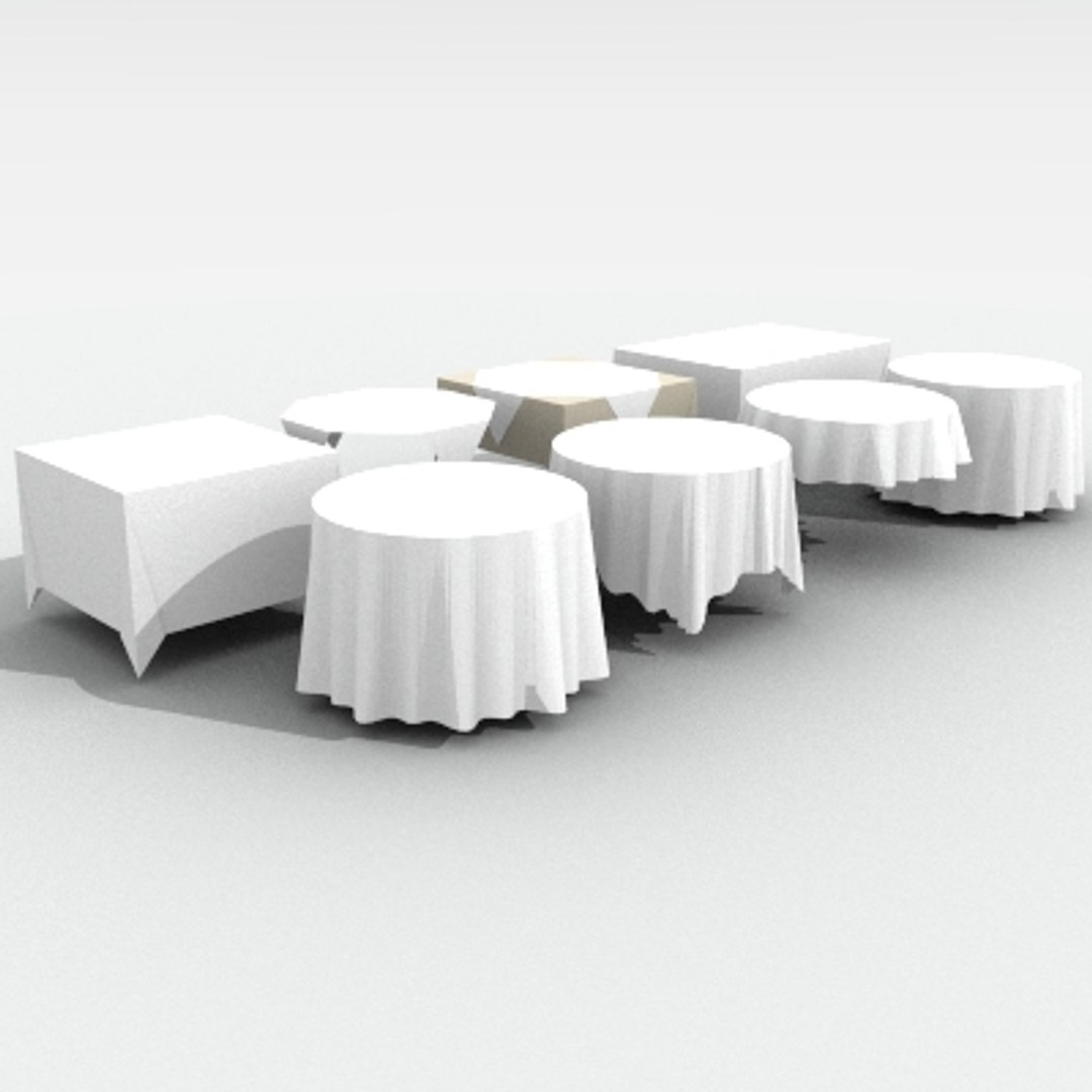 Tablecloth Cloth Table 3d Model