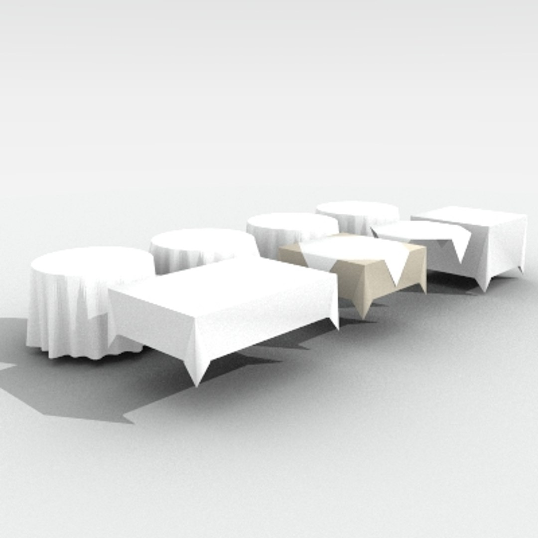 Tablecloth Cloth Table 3d Model