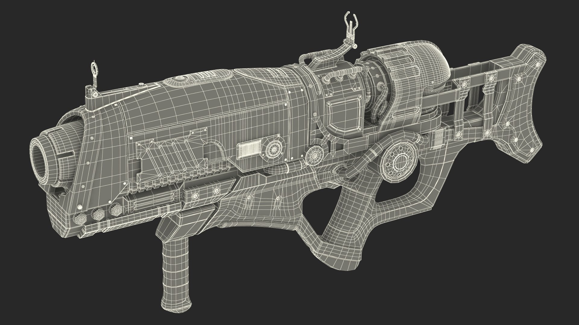 Sci Fi Military Rifle Black 3D Model - TurboSquid 2211487