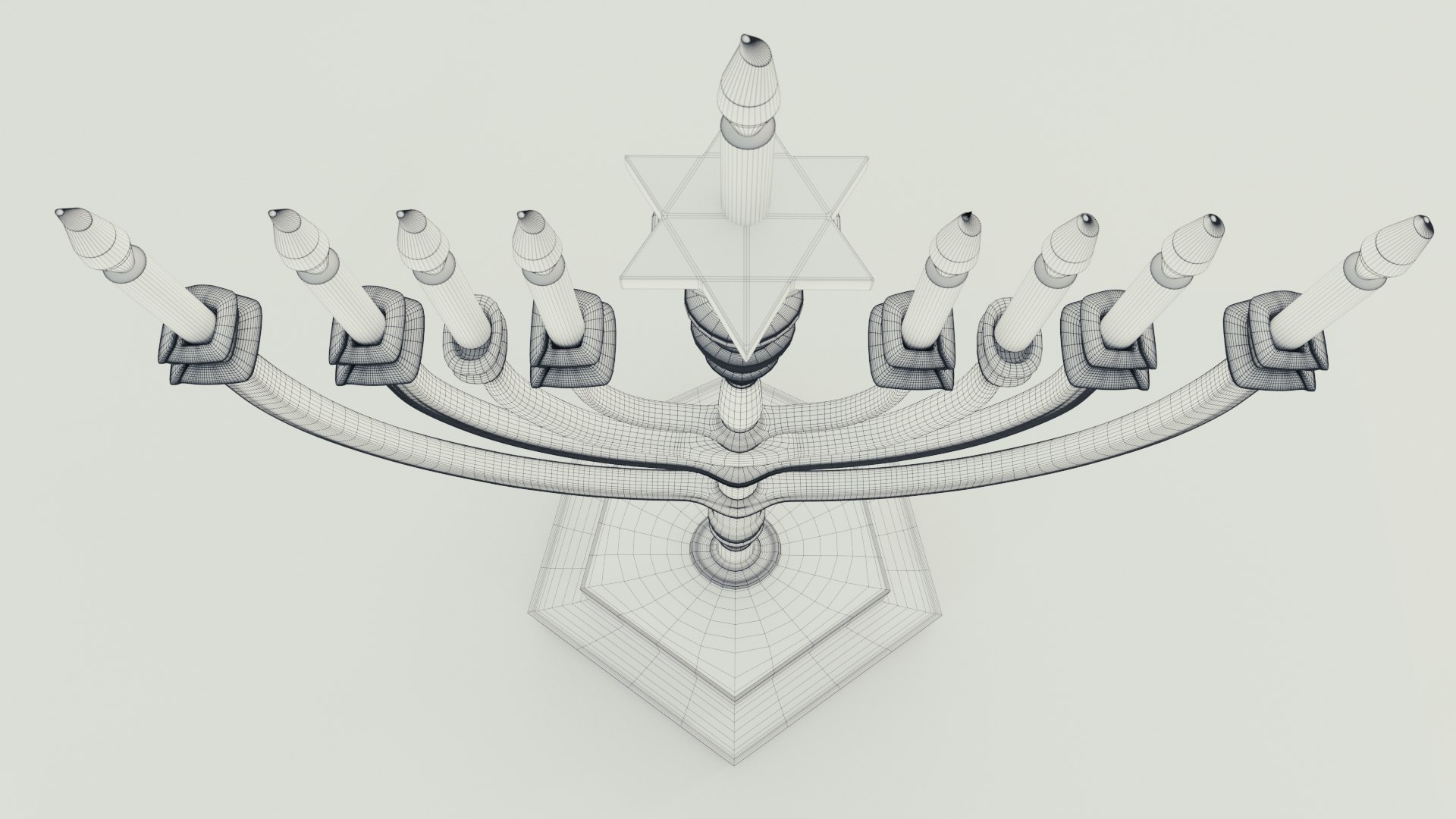3d Model Hanukkah Menorah