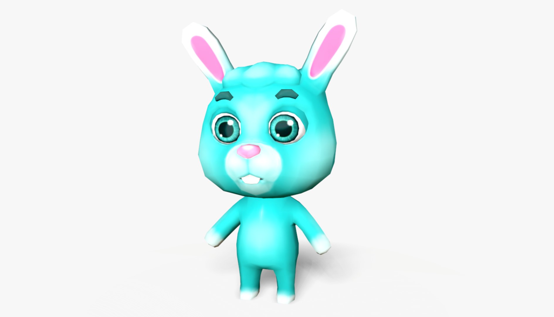 3D cute cartoon rabbit mobile model - TurboSquid 1395888