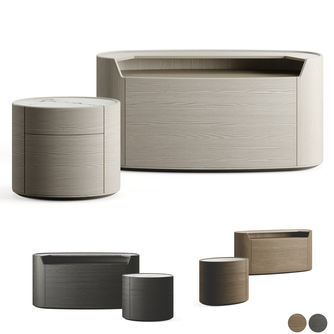 Poliform Kelly Collection With Plint Sideboard Side Table 3D Model ...