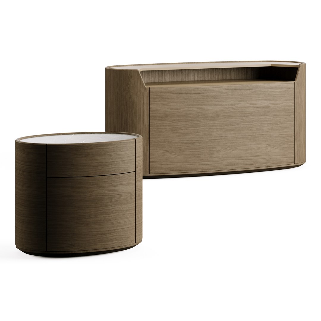 Poliform Kelly Collection With Plint Sideboard Side Table 3D Model - TurboSquid 1958176