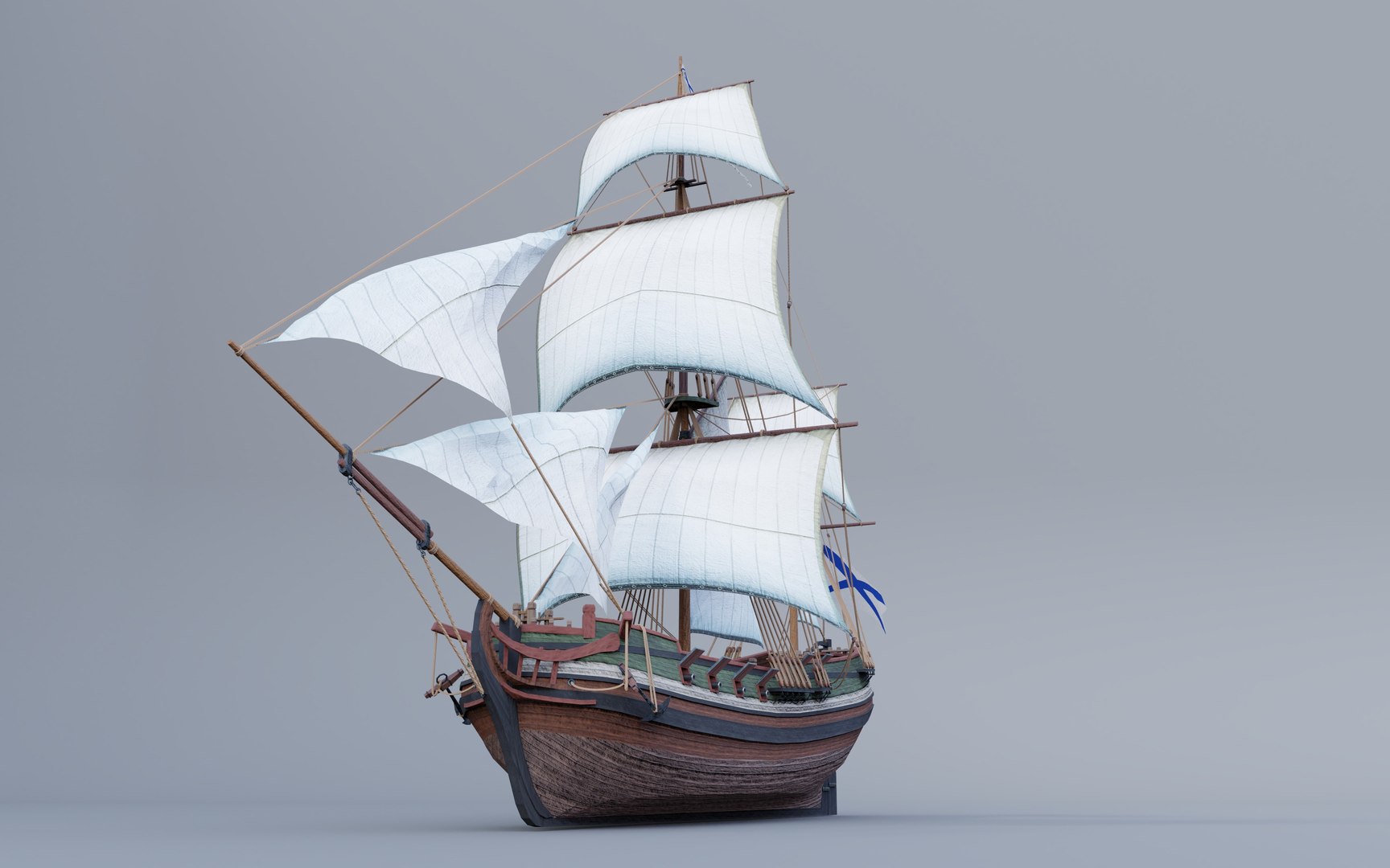 3D Ship Sailboat Boat - TurboSquid 1353745