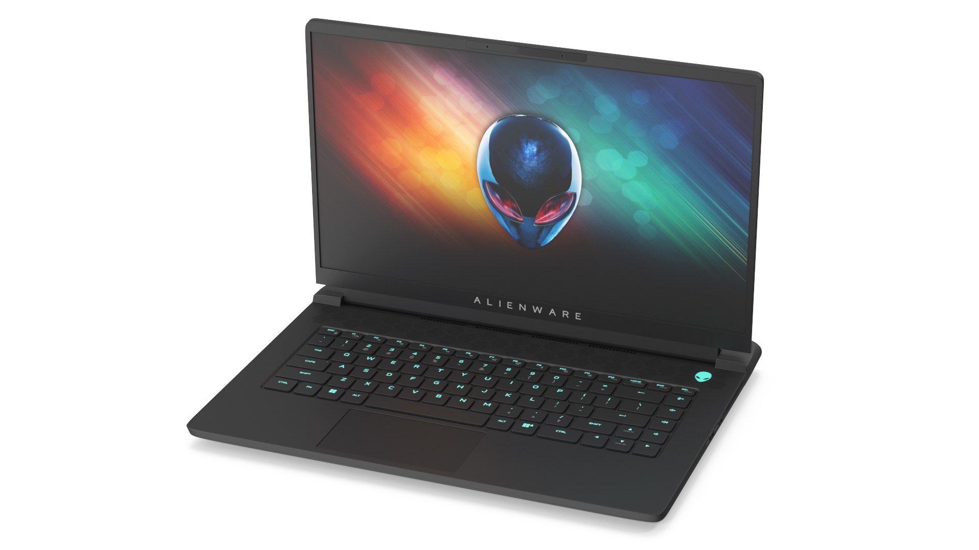 3D Gaming Laptop Alienware M15 R7 Turned On - TurboSquid 2080859