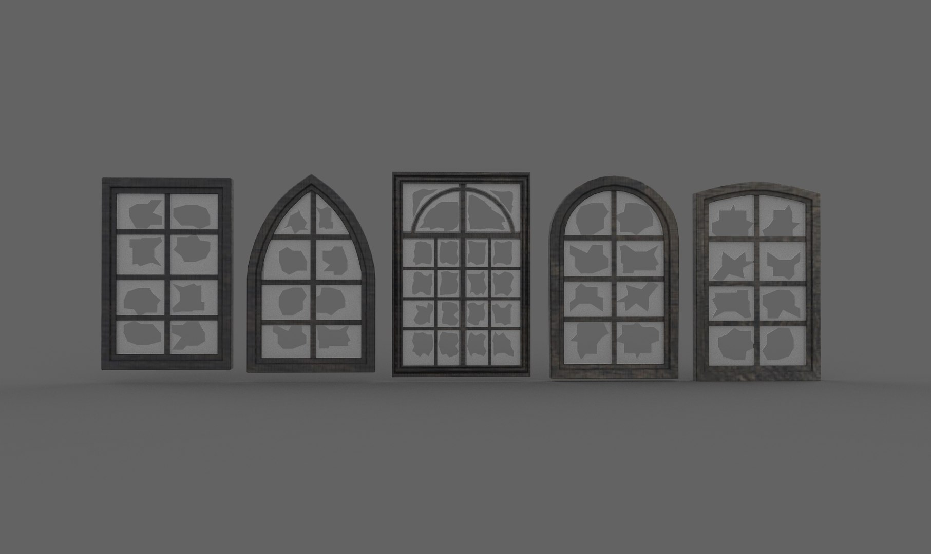 3D Broken Windows Low-poly 3D Model Model - TurboSquid 2334407