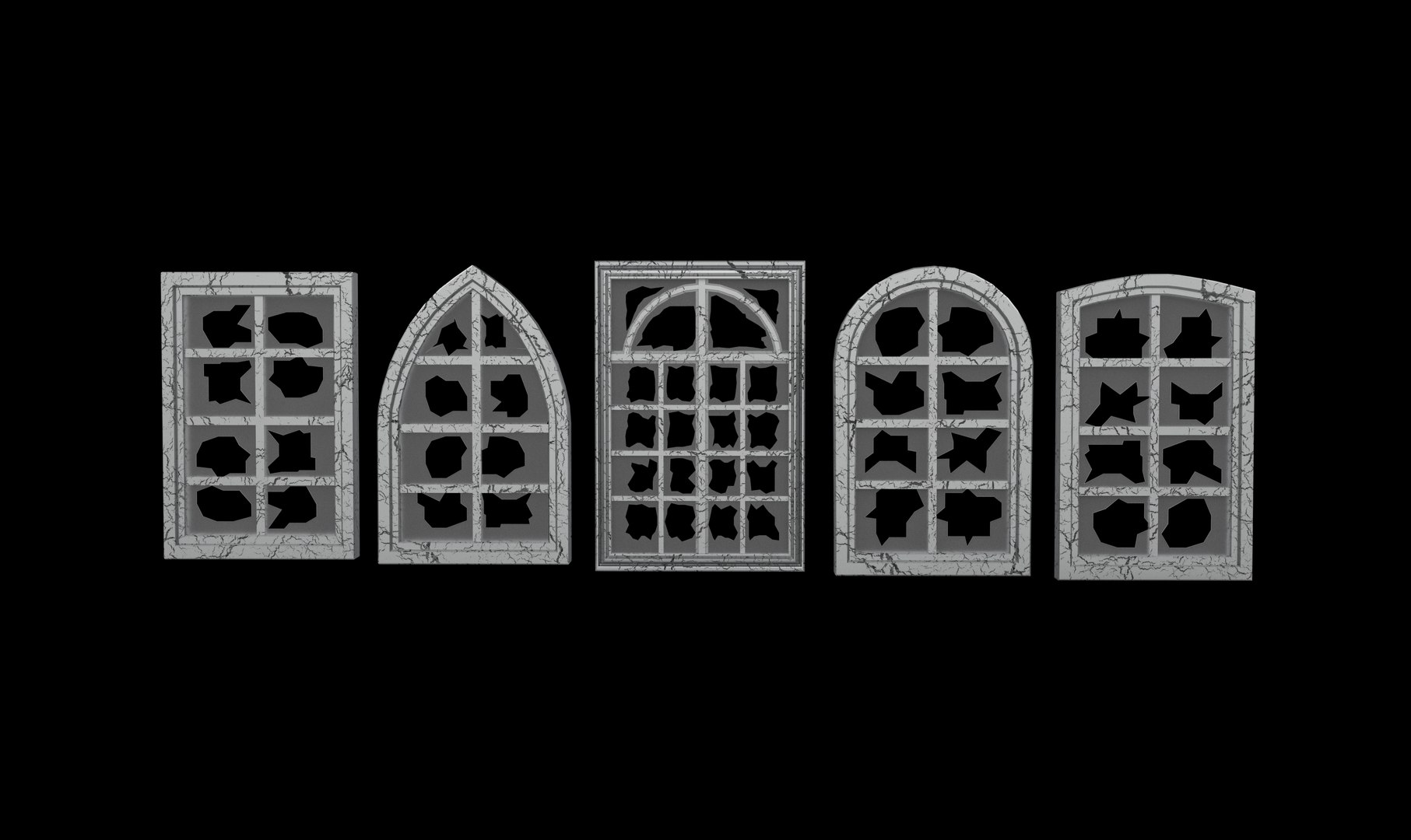 3D Broken Windows Low-poly 3D Model Model - TurboSquid 2334407