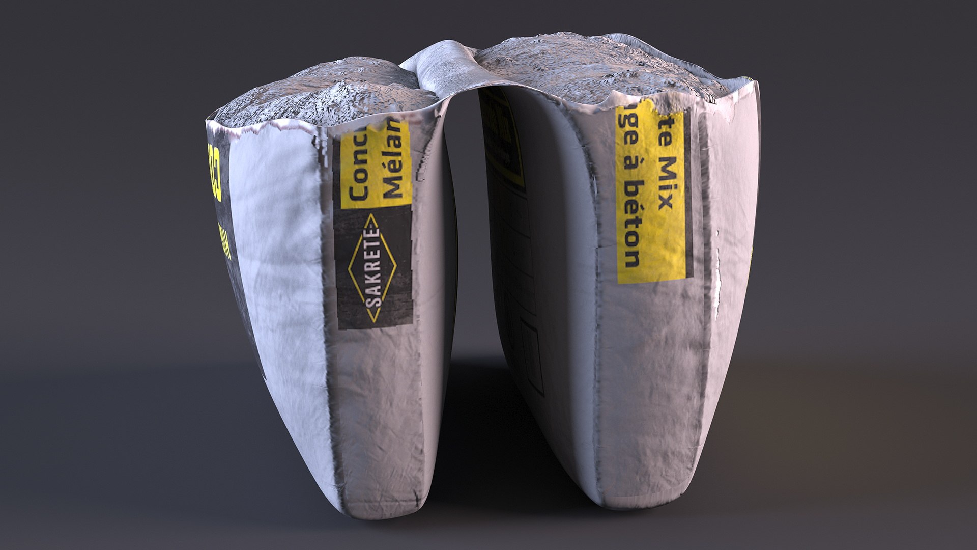 Open Package Of Cement Sakrete 80 Lb White 3D Model - TurboSquid 2139746