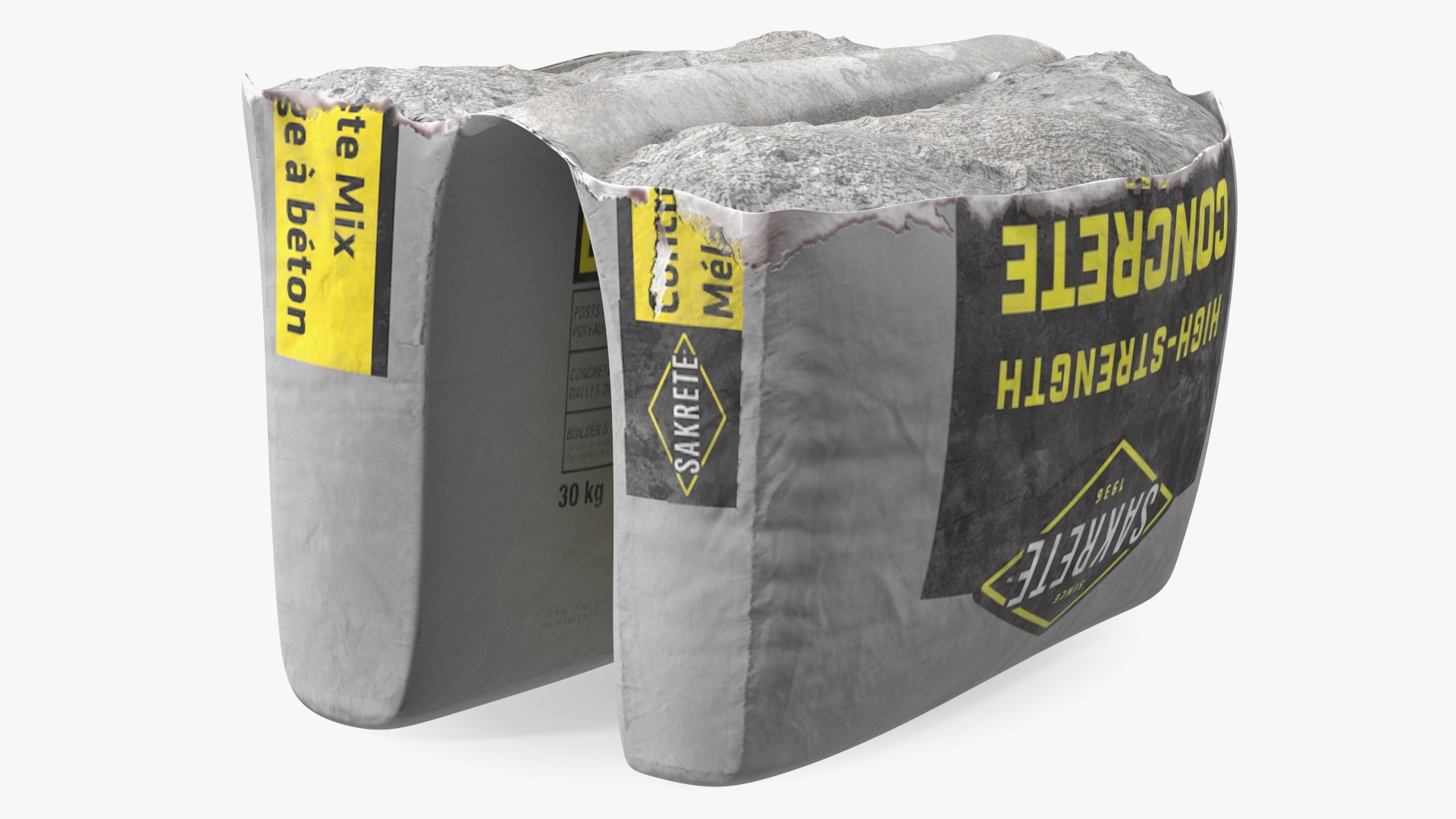 Open Package Of Cement Sakrete 80 Lb White 3D Model - TurboSquid 2139746