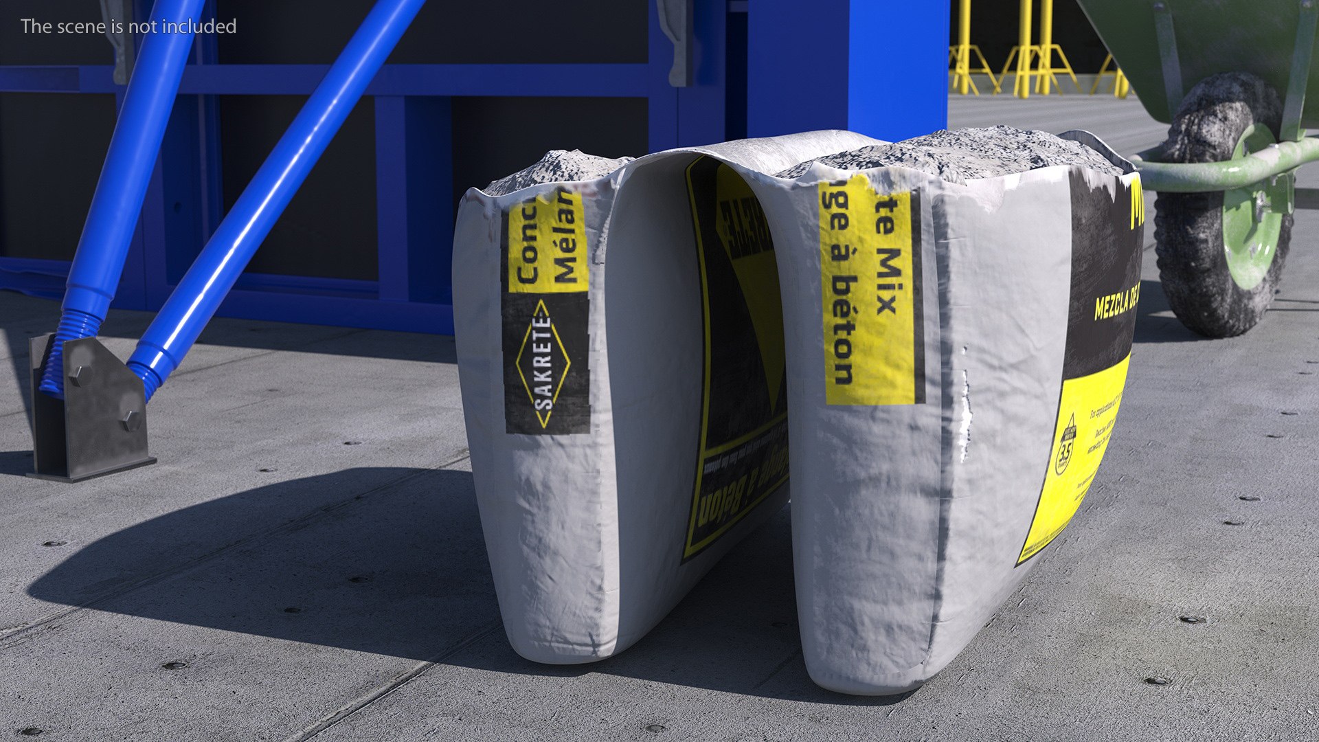 Open Package Of Cement Sakrete 80 Lb White 3D Model - TurboSquid 2139746