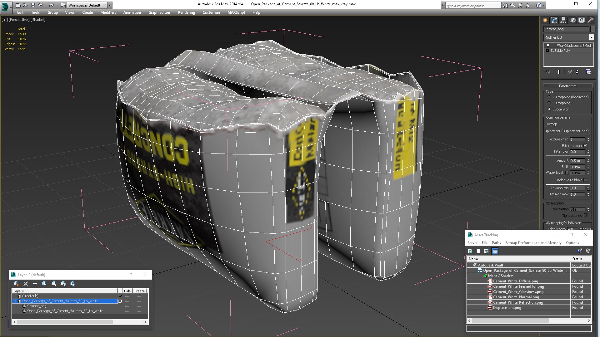 Open Package Of Cement Sakrete 80 Lb White 3D Model - TurboSquid 2139746