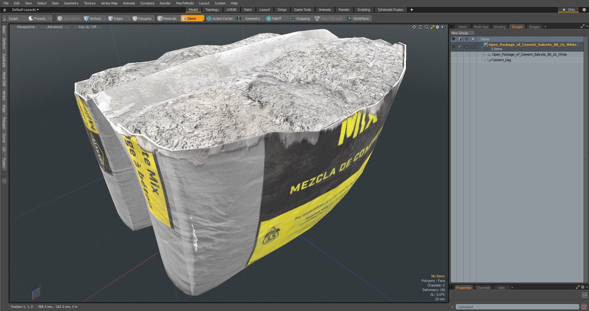 Open Package Of Cement Sakrete 80 Lb White 3D Model - TurboSquid 2139746