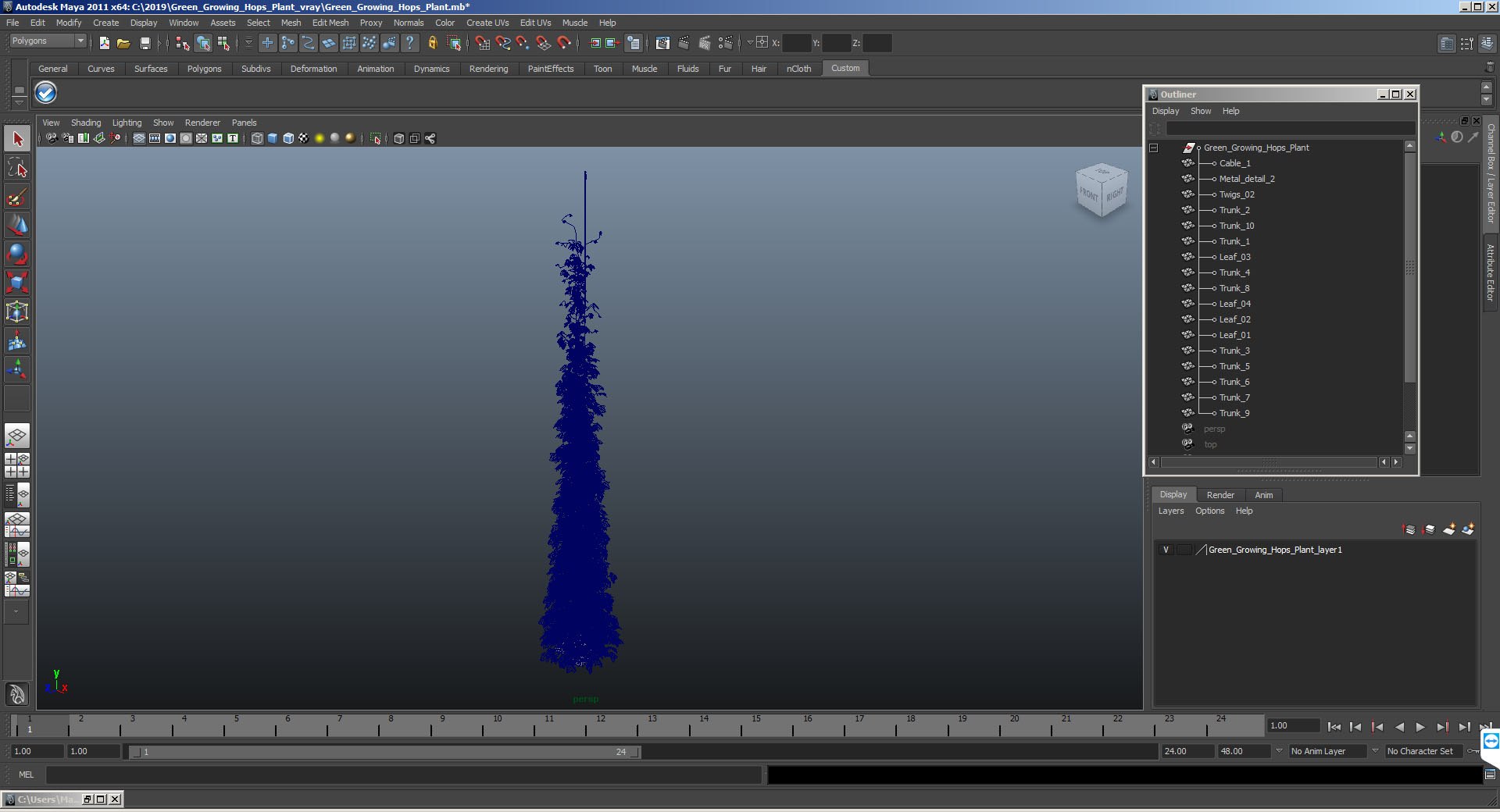 Green Growing Hops Plant 3D Model - TurboSquid 1441054