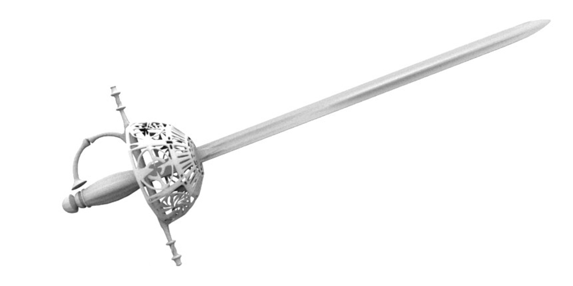 3d Model Hires Spanish Rapier Blade