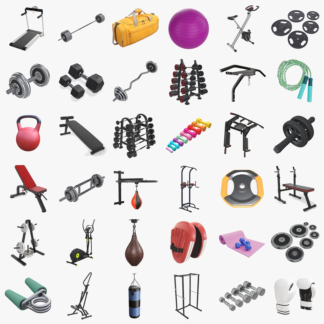 3D Model Large Gym Collection - TurboSquid 2206239