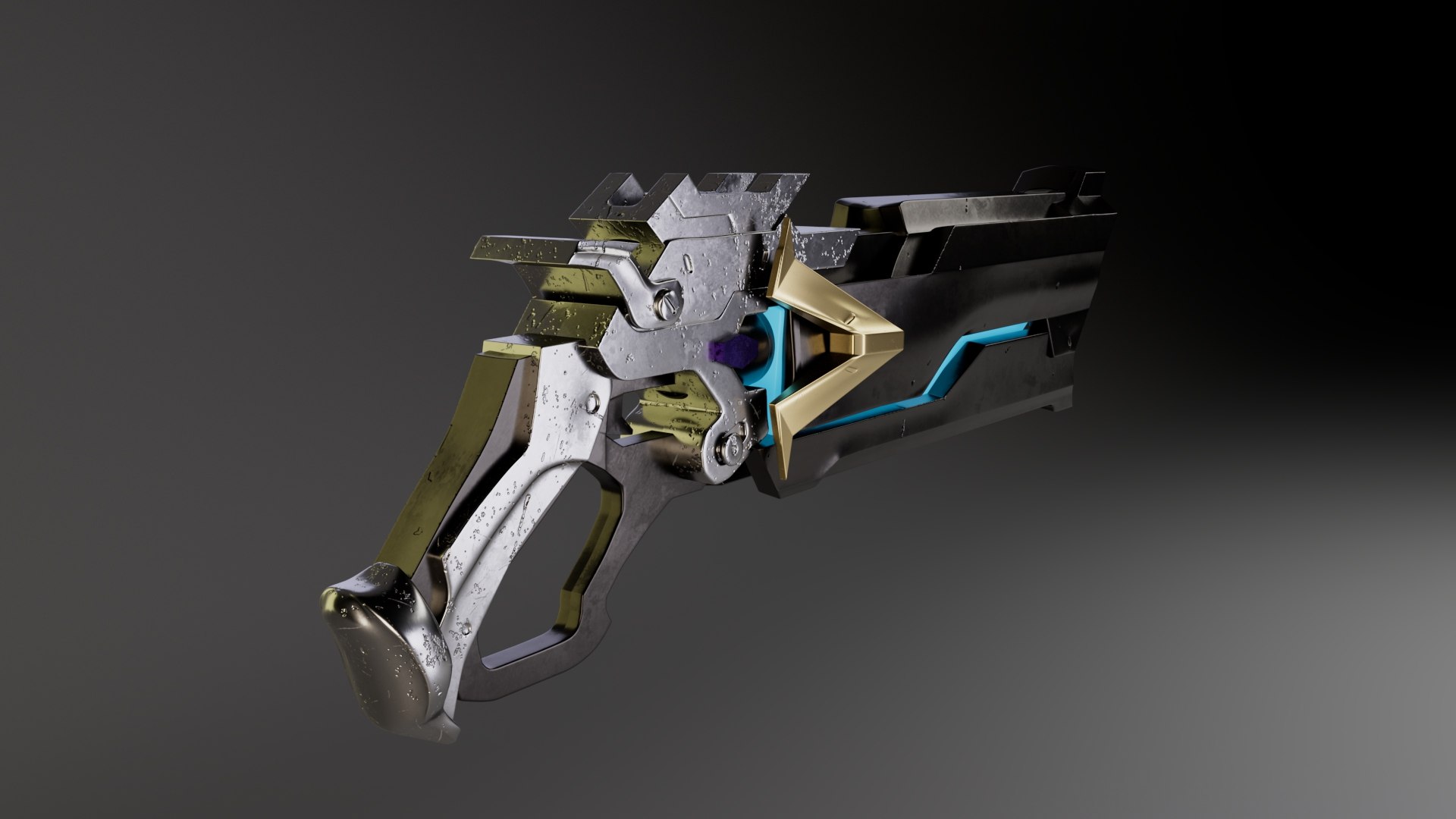Futuristic Gun-Sci-Fi 3D Gun For Games 3D Model - TurboSquid 2174666