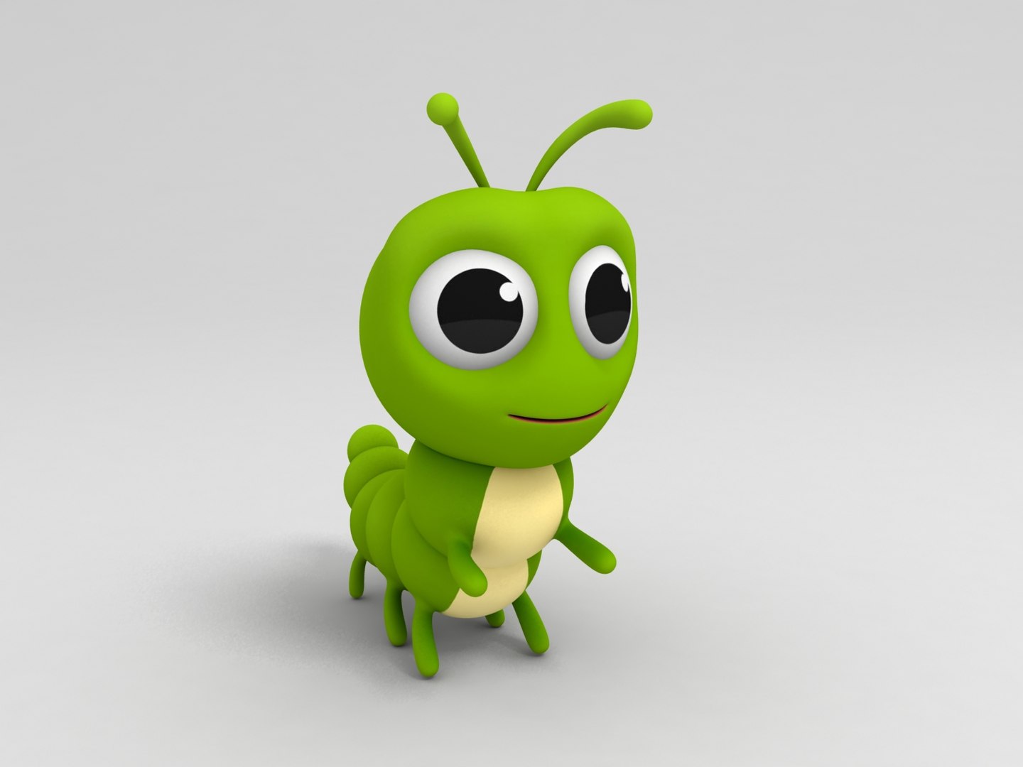 Worm Cartoon 3D - TurboSquid 1187002