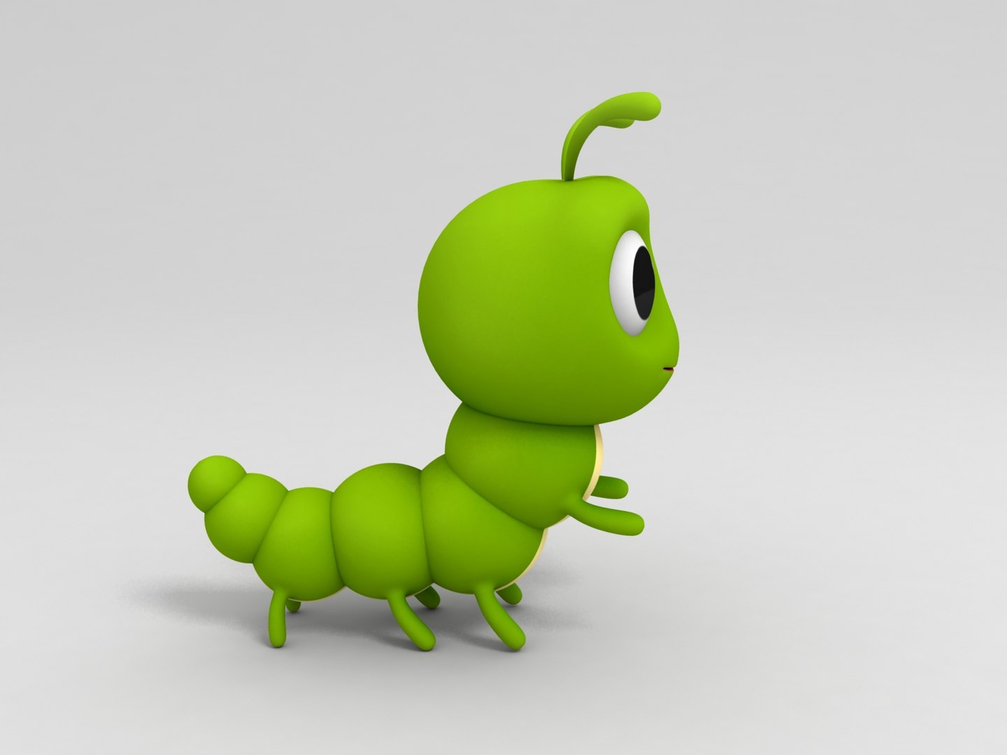 Worm Cartoon 3D - TurboSquid 1187002