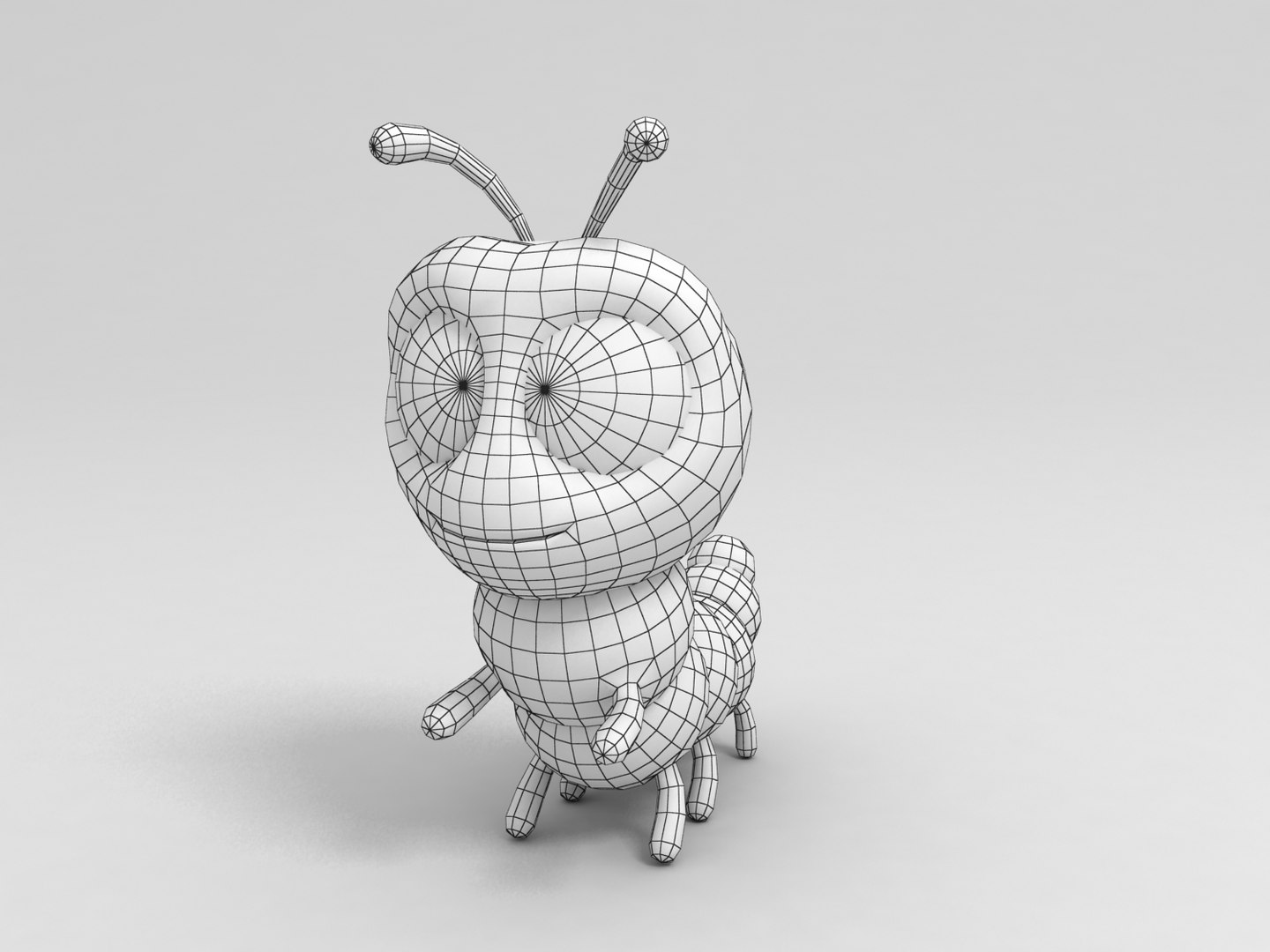 Worm Cartoon 3D - TurboSquid 1187002