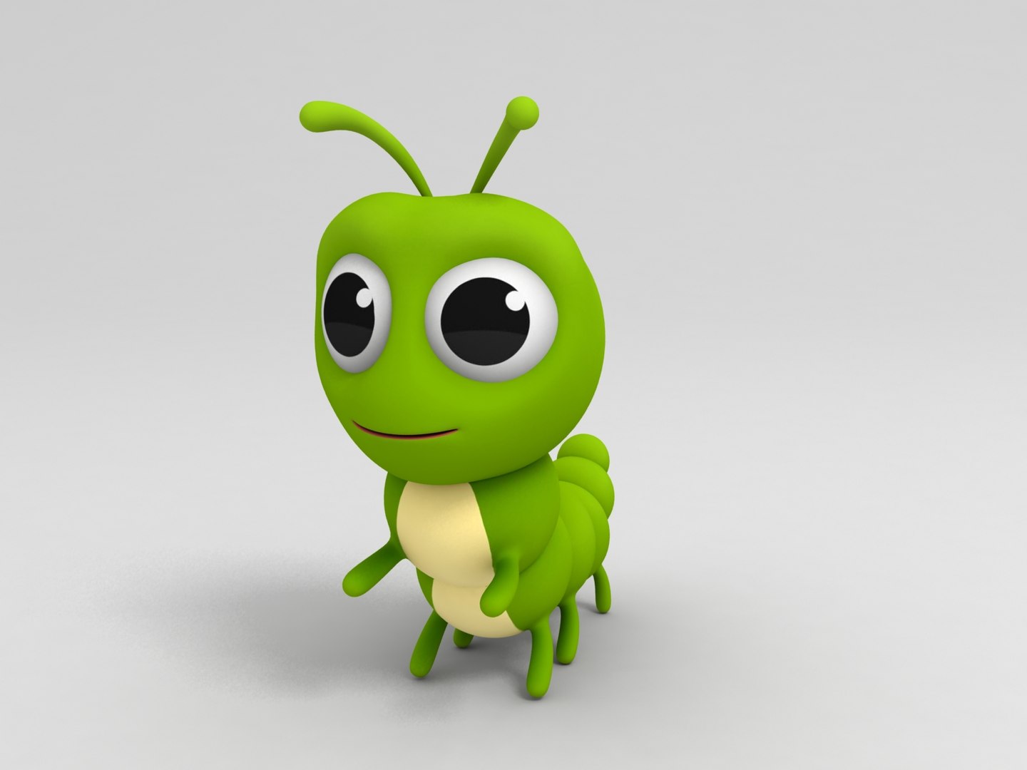 Worm Cartoon 3D - TurboSquid 1187002
