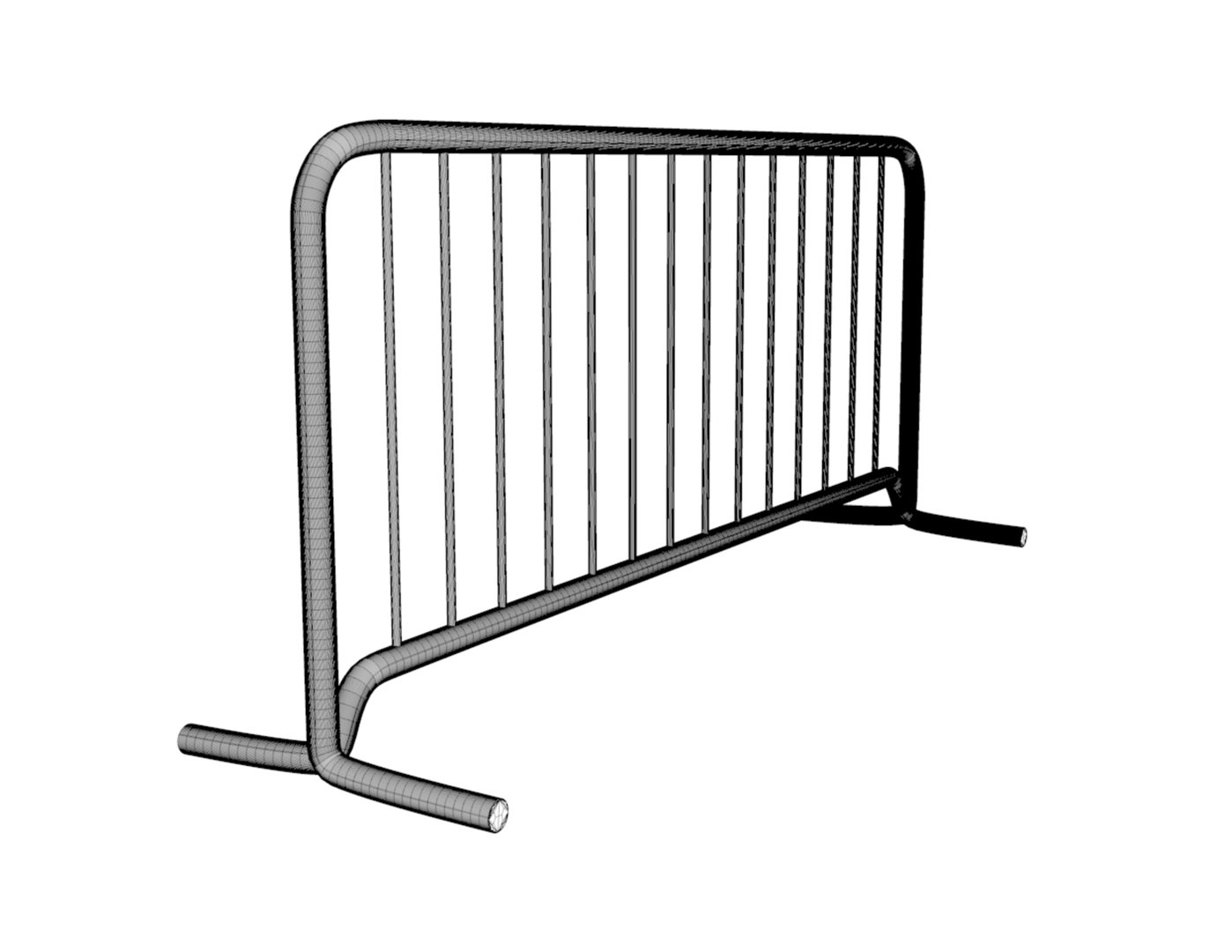 Crowd Control Barrier Bike Rack 3D - TurboSquid 1499637