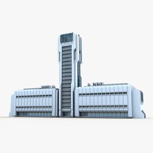 Low Poly Futuristic Building 3D Models for Download | TurboSquid