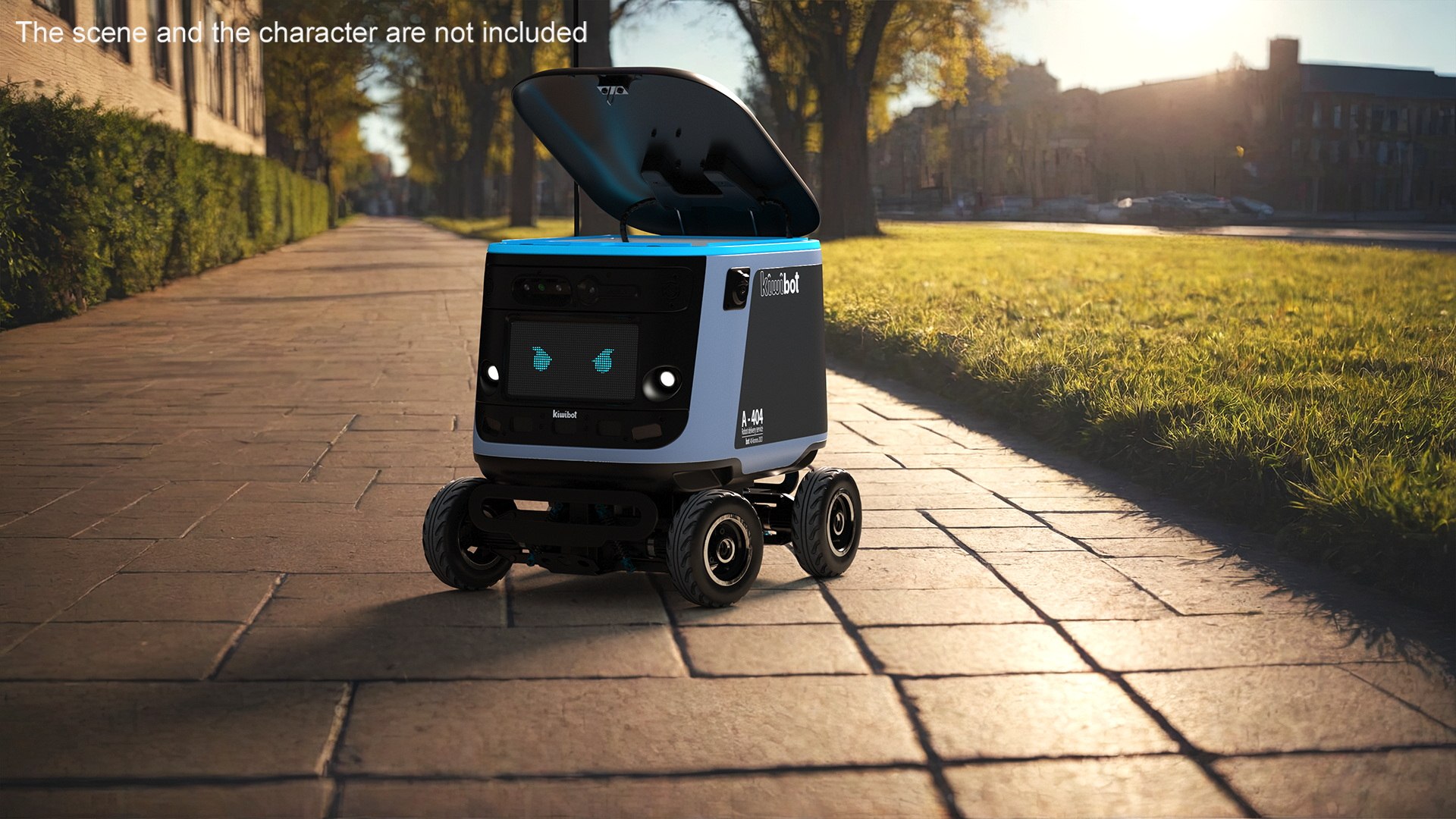 Black Delivery Robot Kiwibot Rigged 3D Model - TurboSquid 2255021