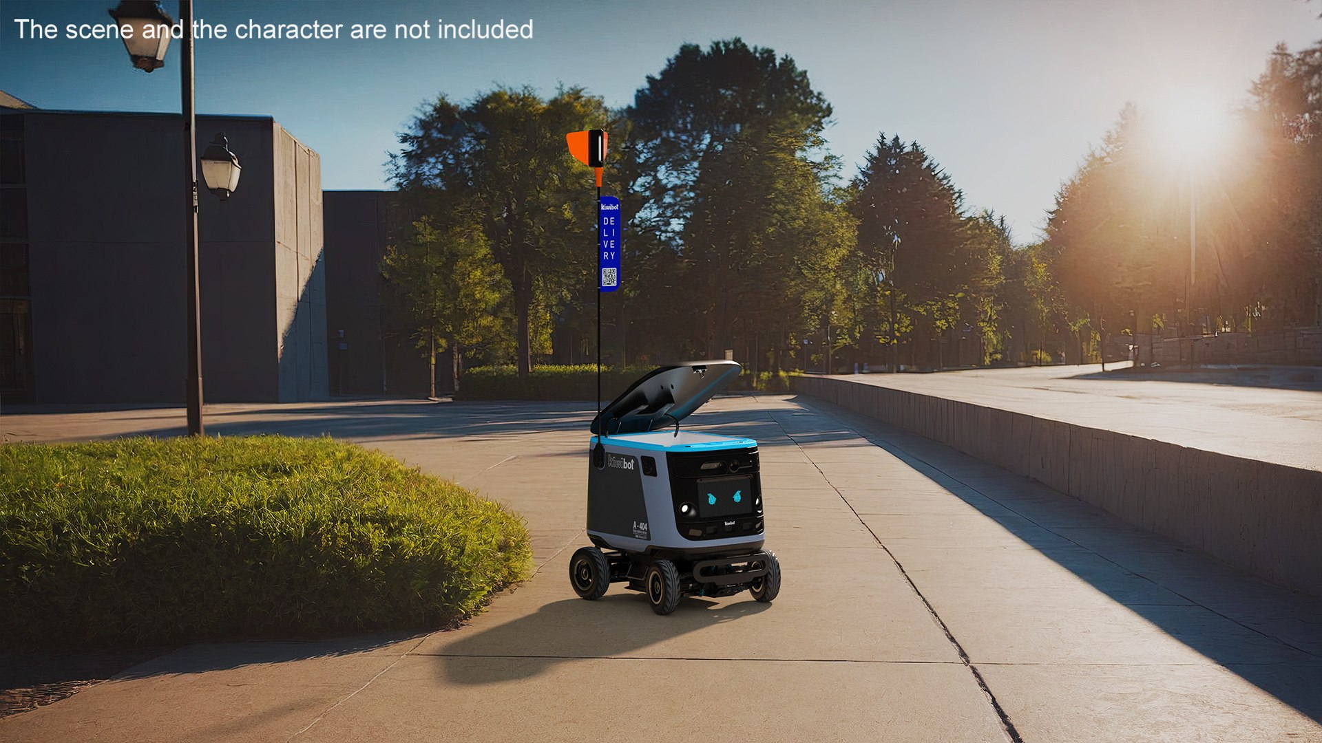 Black Delivery Robot Kiwibot Rigged 3D Model - TurboSquid 2255021