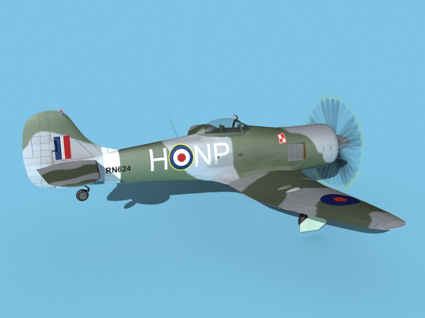 Propeller hawker tempest 3D - TurboSquid 1489313