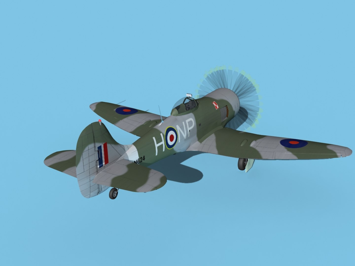 Propeller hawker tempest 3D - TurboSquid 1489313