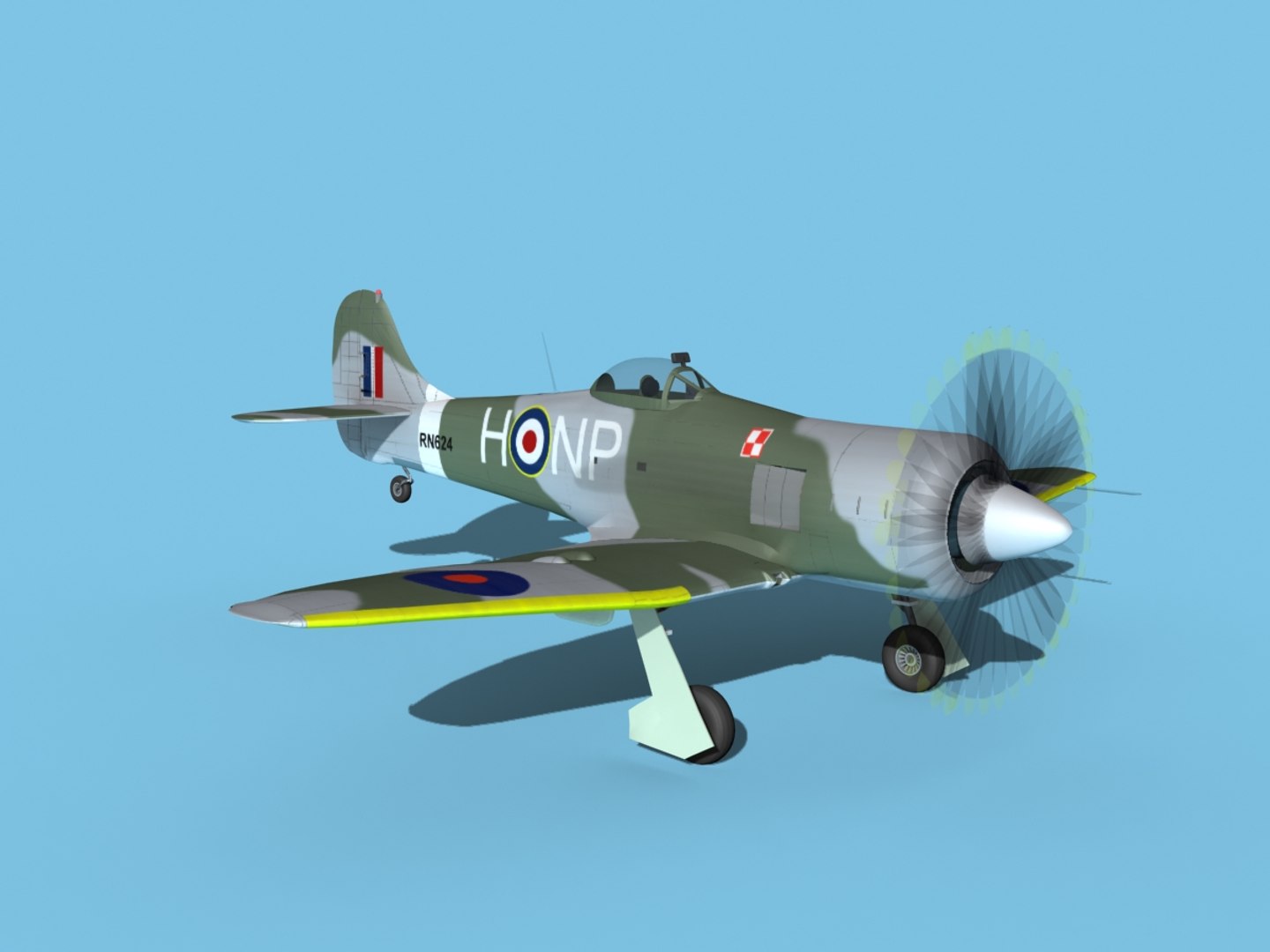 Propeller hawker tempest 3D - TurboSquid 1489313