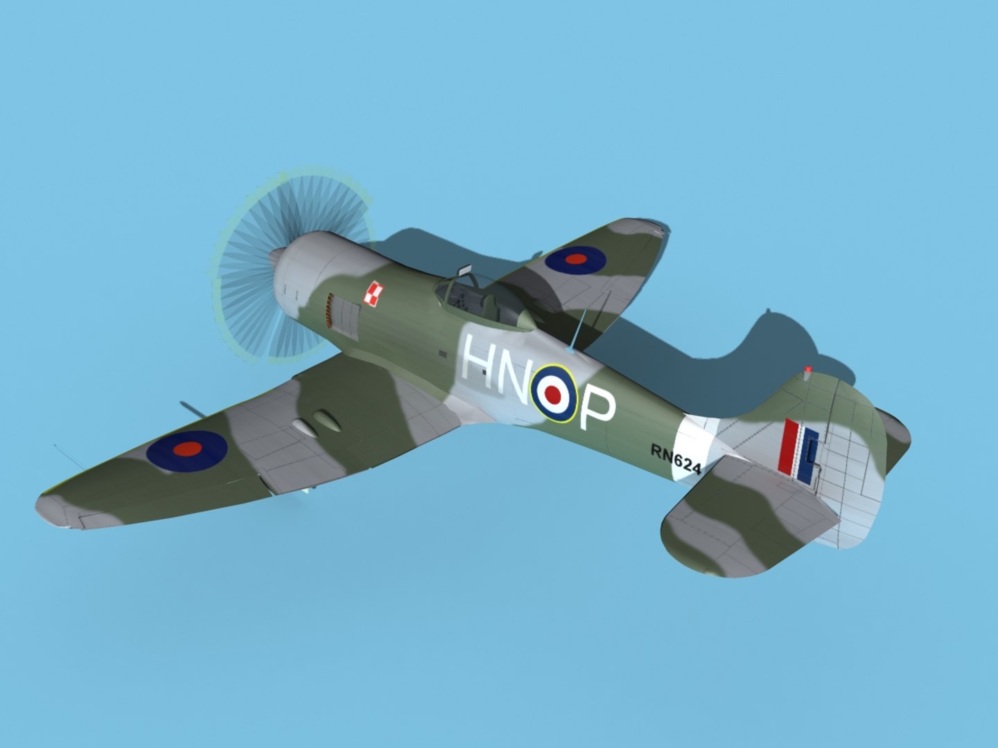Propeller hawker tempest 3D - TurboSquid 1489313