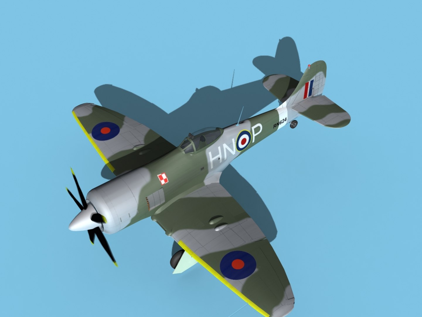 Propeller hawker tempest 3D - TurboSquid 1489313
