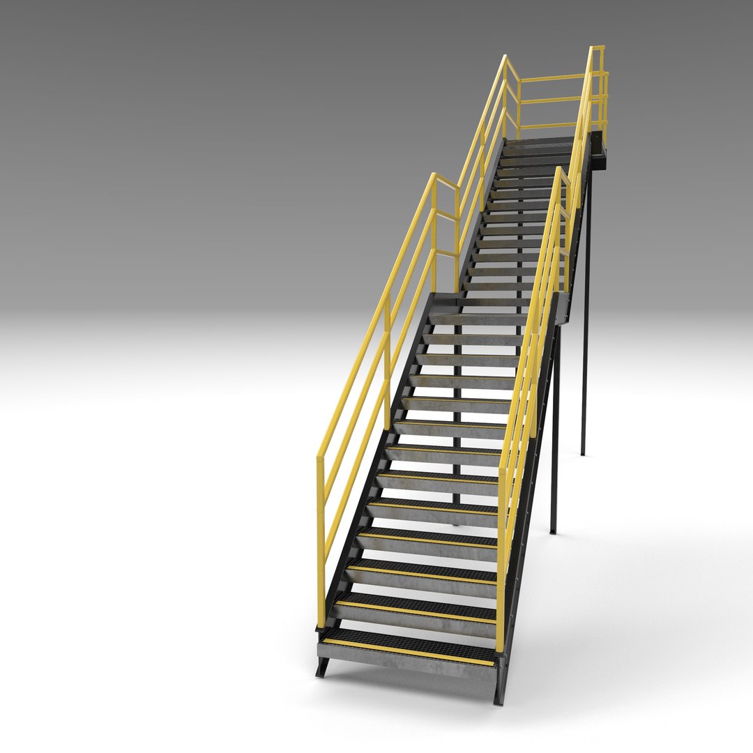 Industrial Stair 3D Model - TurboSquid 2341972