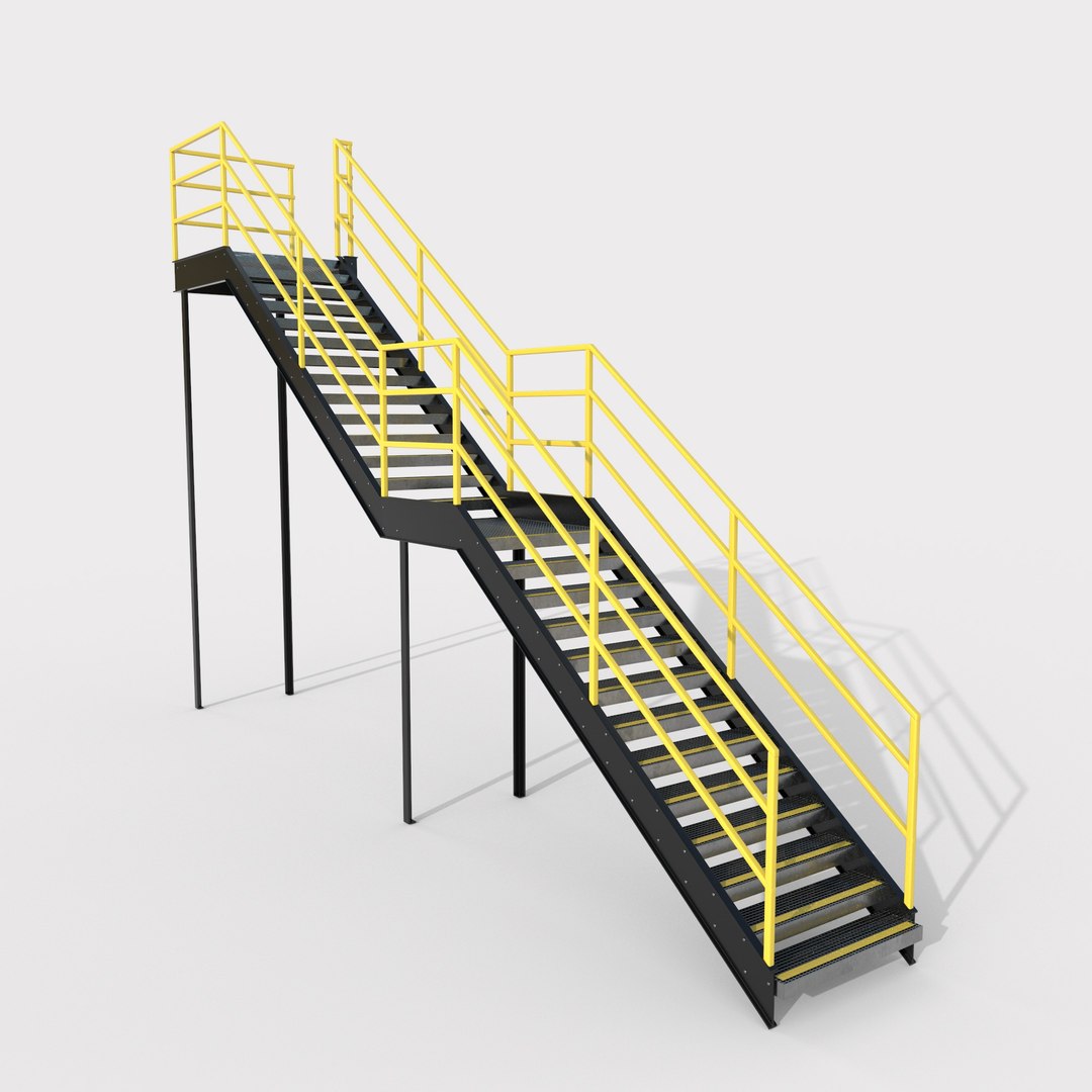 Industrial Stair 3D Model - TurboSquid 2341972
