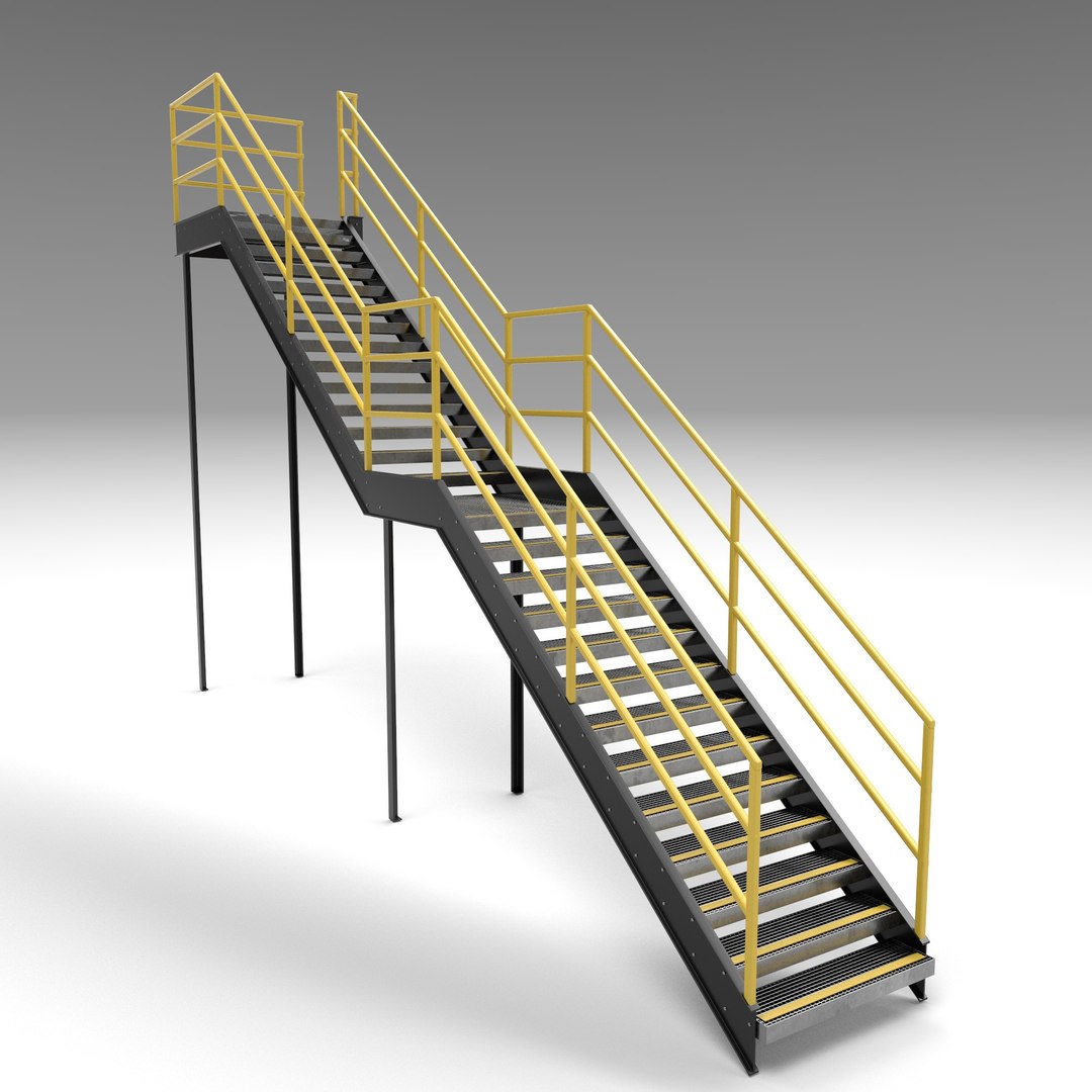 Industrial Stair 3D Model - TurboSquid 2341972