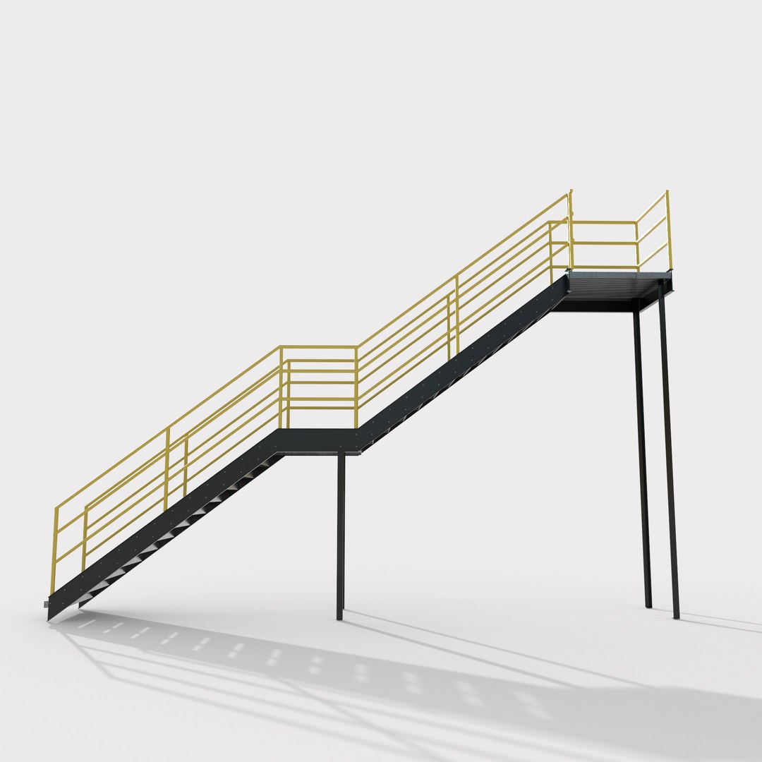 Industrial Stair 3D Model - TurboSquid 2341972