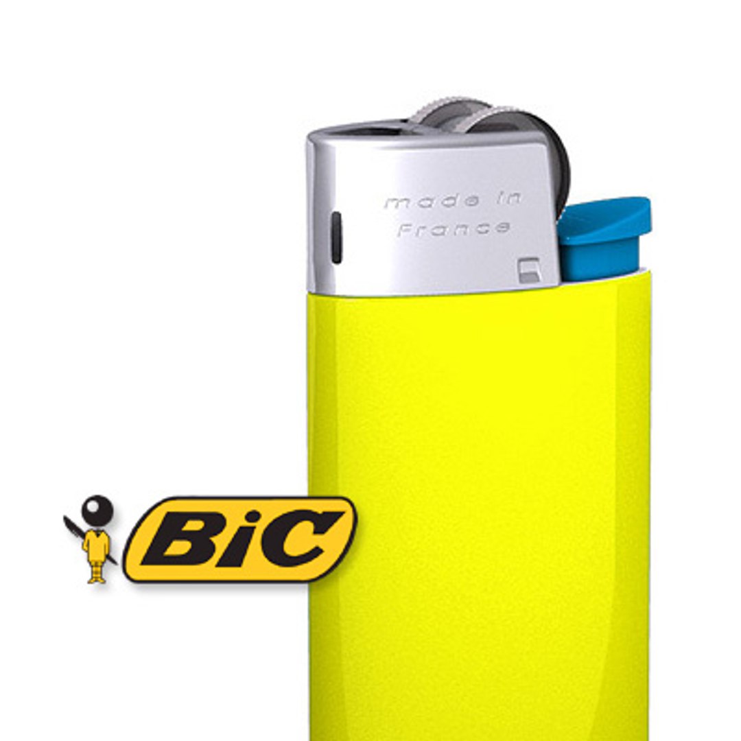 bic lighter 3d obj