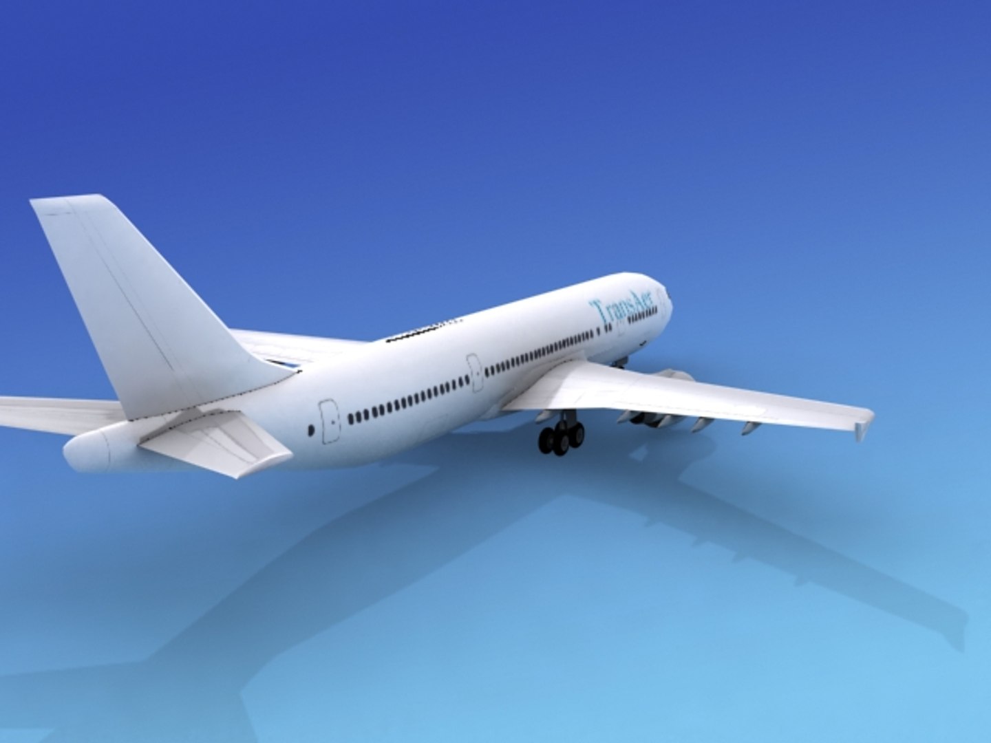 3d Airline Airbus A300 Model