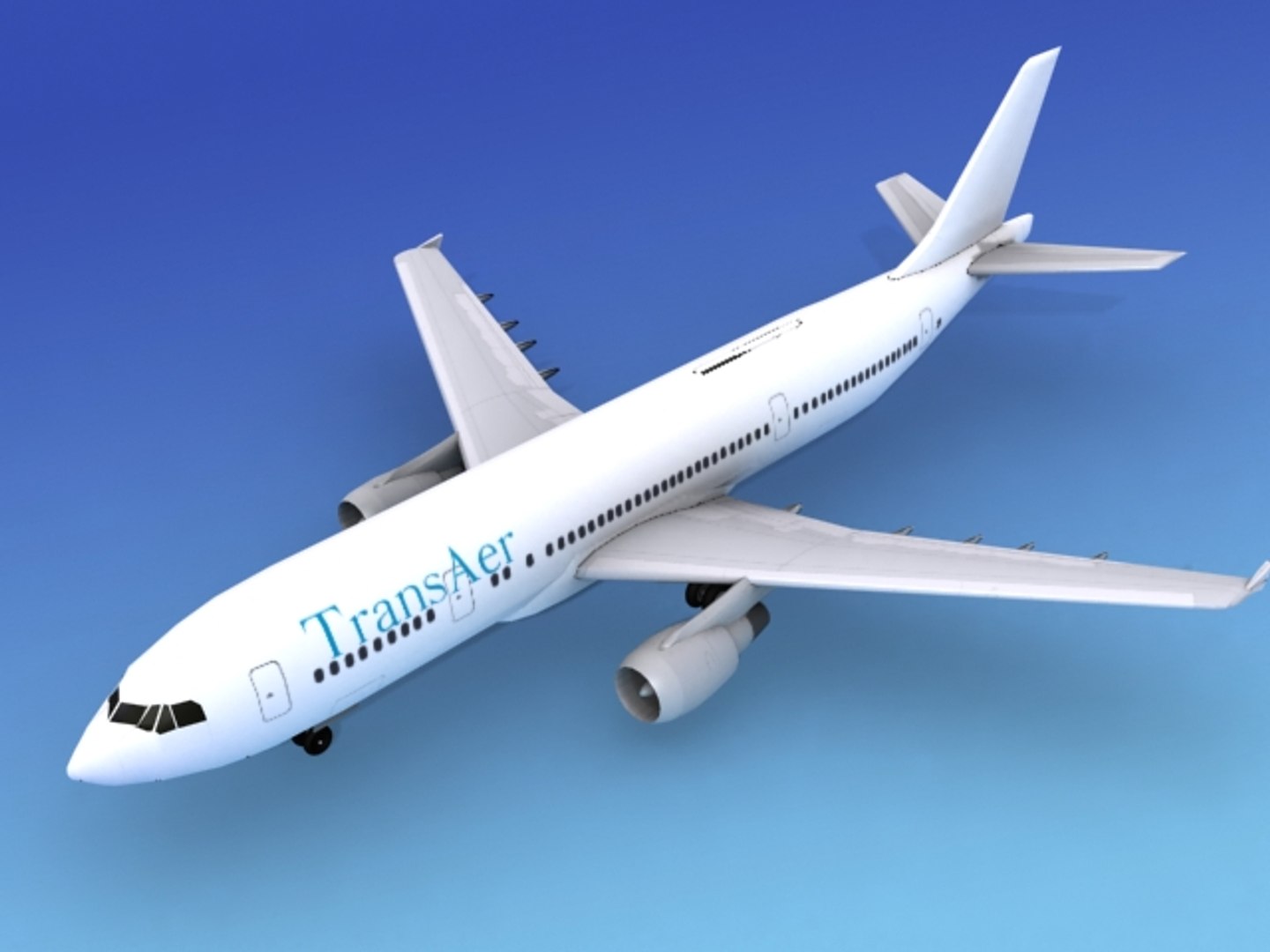 3d Airline Airbus A300 Model