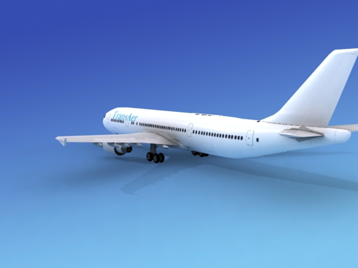3d Airline Airbus A300 Model