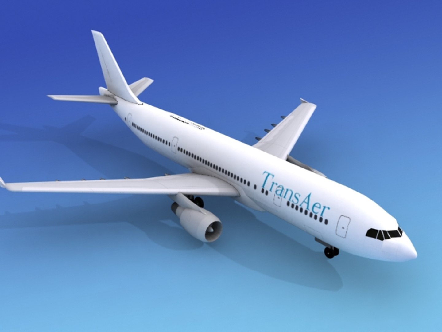 3d Airline Airbus A300 Model